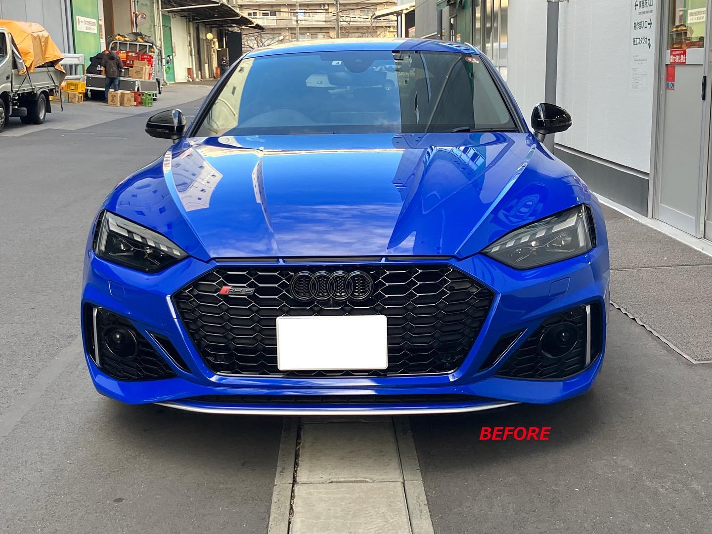 アウディRS5のカーラッピング施工紹介 3M 2080-CFS12 カーボンブラック | カーラッピングスタジオ LAPPS 【東京】